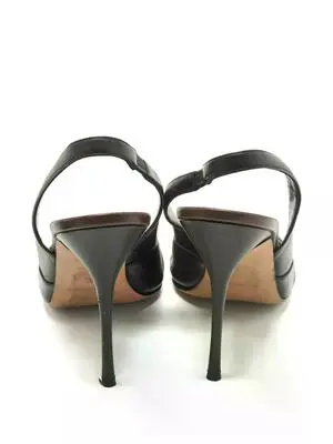 Manolo Blahnik Leather Slingback Pumps