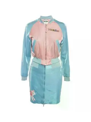Moschino Lamé Unicorn Skirt Set - Blue