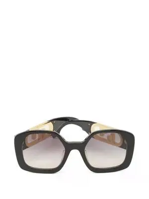 Fendi Geometric Frame Sunglasses - Black