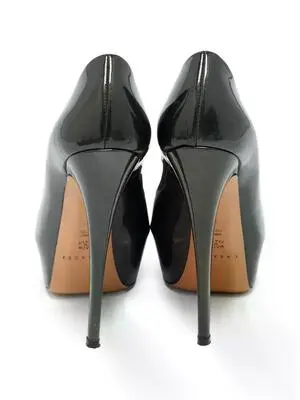 Casadei Peep-toe Leather Platform Pumps