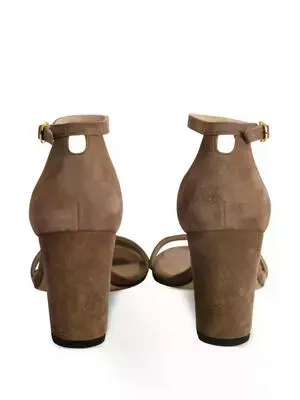 STUART WEITZMAN Suede Block Heel Sandals