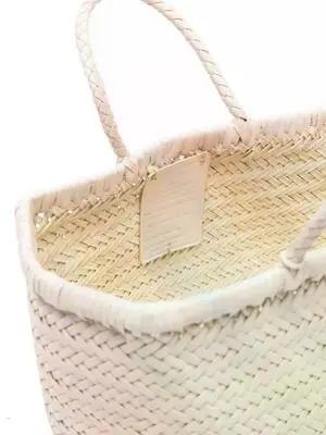 Dragon Diffusion Small Bamboo Triple Jump Woven Tote Bag - Neutrals