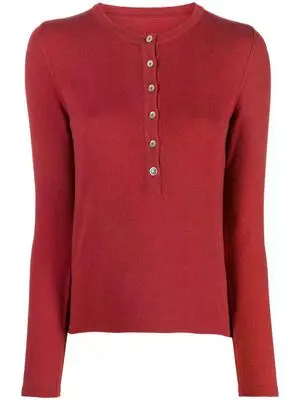 FORTELA Cashmere Long-sleeved Top - Red