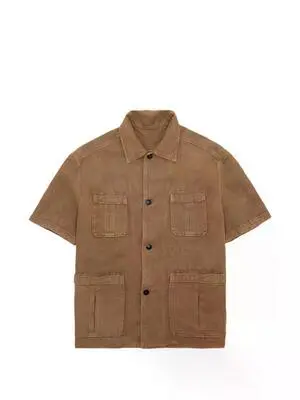 FORTELA Bohem Pocket Short-sleeve Shirt - Brown