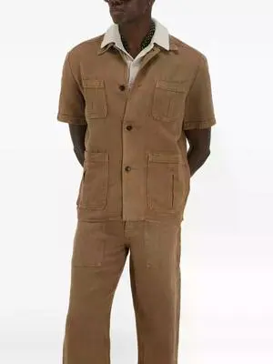 FORTELA Bohem Pocket Short-sleeve Shirt - Brown