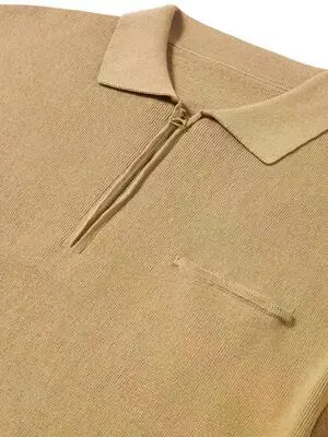 FORTELA Laight Zip Front-pocket Polo Shirt - Neutrals
