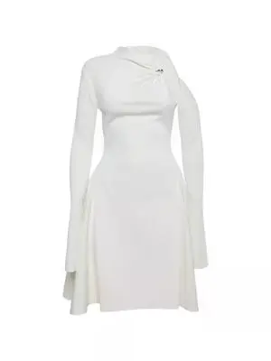CHATS BY C.DAM Cut-out Mini Dress With Tie Detail - White