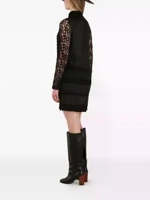 FORTELA Gervaise Crochet Mini Dress - Black