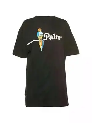 Palm Angels Parrot Print T-shirt - Black