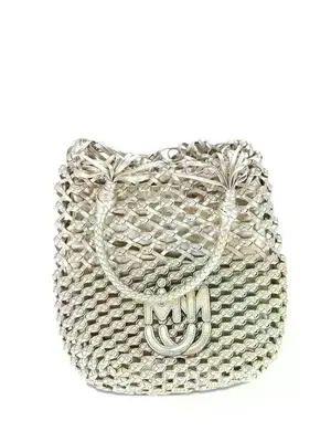 Miu Miu Woven Leather Tote Bag