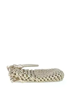 Miu Miu Woven Leather Tote Bag