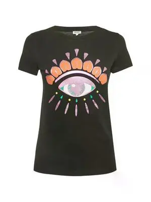 Kenzo Eye-motif Cotton T-shirt - Black