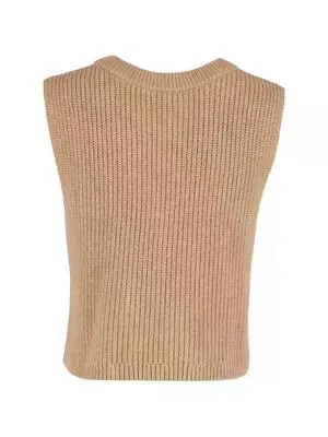 Altuzarra Sleeveless Ribbed Knit Wool Top