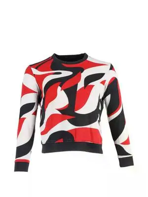 Alexander McQueen Printed Cotton Crew Neck Sweater