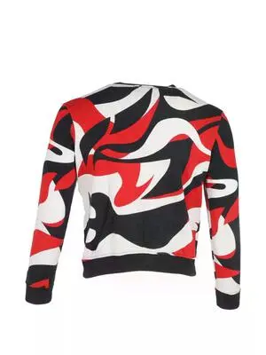Alexander McQueen Printed Cotton Crew Neck Sweater