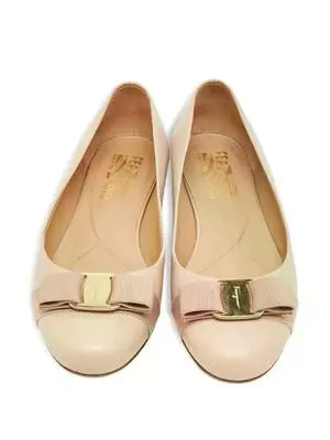 FERRAGAMO Vara Bow Ballet Flats - Neutrals