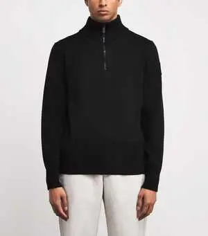Canada Goose Rosseau Quarter-zip Merino Wool Sweater - Black