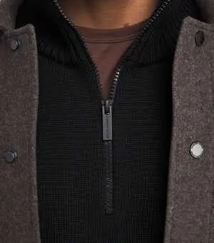 Canada Goose Rosseau Quarter-zip Merino Wool Sweater - Black