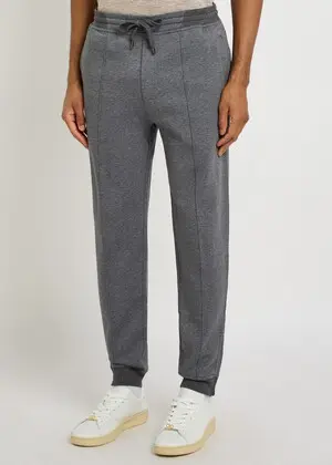 Brunello Cucinelli Tapered-leg Cotton-blend Sweatpants