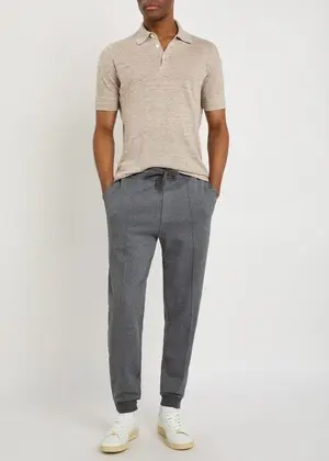 Brunello Cucinelli Tapered-leg Cotton-blend Sweatpants