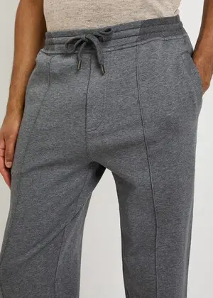 Brunello Cucinelli Tapered-leg Cotton-blend Sweatpants