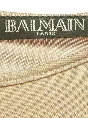 Balmain Long-sleeve Round Neck Top