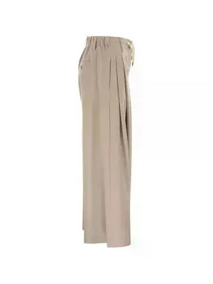 Brunello Cucinelli Wide Leg Drawstring Trousers