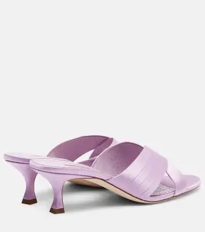 Manolo Blahnik Viera 50 Satin Mules