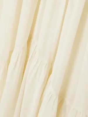 MARANT ETOILE Briane Gathered Georgette Maxi Dress - Neutrals