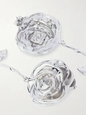 Magda Butrym Rhodium-plated Floral Earrings