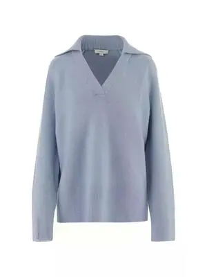 Vince Ribbed V-neck Sweater - Blue