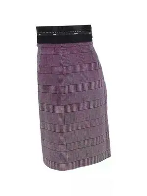 MSGM Checked Pencil Skirt