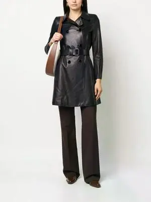 Giorgio Armani Leather Trench Coat