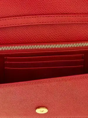 Valentino Garavani Grainy Vlogo Signature Shoulder Bag - Red