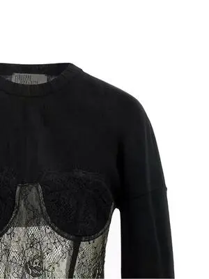 Giuseppe Di Morabito Long Sleeve Lace Sweater