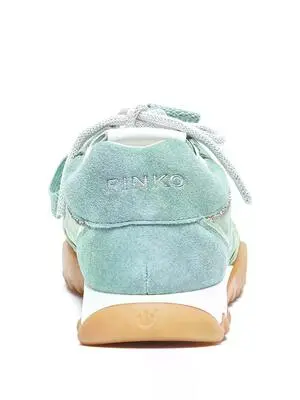 Pinko Suede And Technical Fabric Lace-up Sneakers