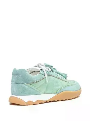 Pinko Suede And Technical Fabric Lace-up Sneakers