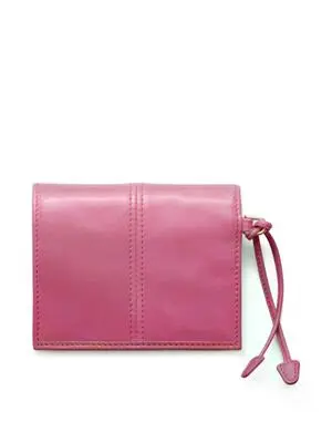 Prada Small Logo-plaque Leather Wallet - Pink