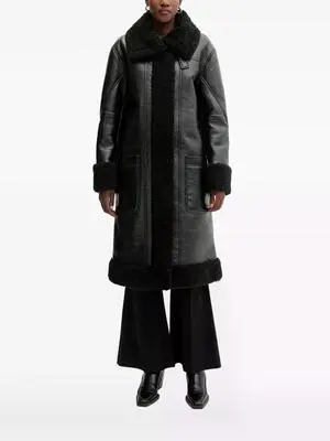 Iceberg Faux-fur Collared Coat - Black