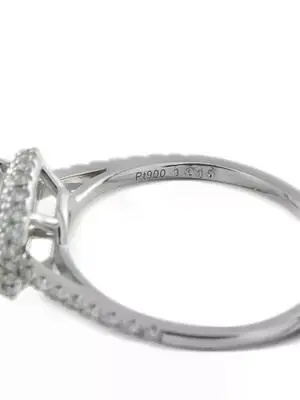 LB EXCLUSIVE Platinum Diamond Double Halo Ring