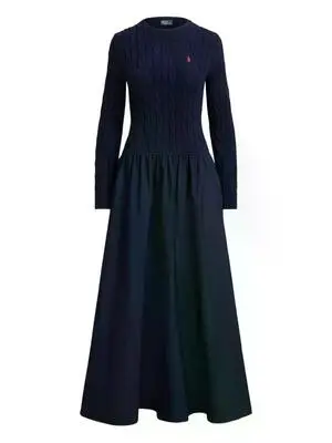 Polo Ralph Lauren Maxi Cable-knit Dress - Blue