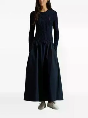 Polo Ralph Lauren Maxi Cable-knit Dress - Blue