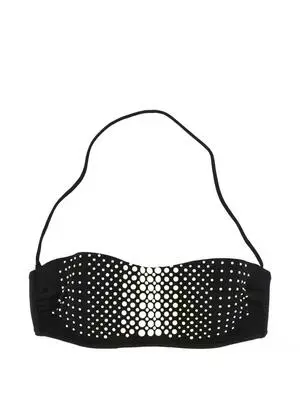 La Perla Polka Dot Bikini Top - Black