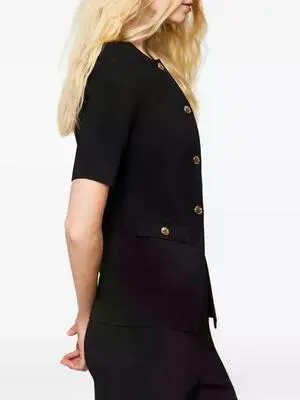TWINSET Stretch Knit Jacket With Gold-tone Buttons