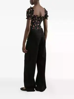Dolce & Gabbana Floral Puff Sleeve Blouse