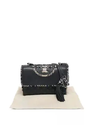 Tory Burch Fleming Quilted Shoulder Bag With Tweed Accents