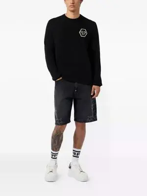 Philipp Plein Jacquard Hexagon Logo Knitwear