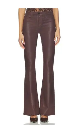 L'Agence Marty High Rise Flare Trousers - Chocolate