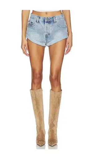 ONETEASPOON Bandits Low Waist Denim Shorts - Blue