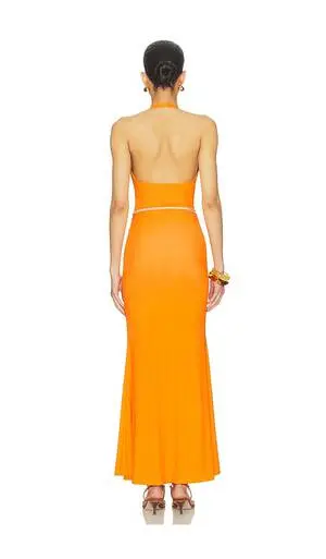 THE WOLF GANG Giro Halter Dress